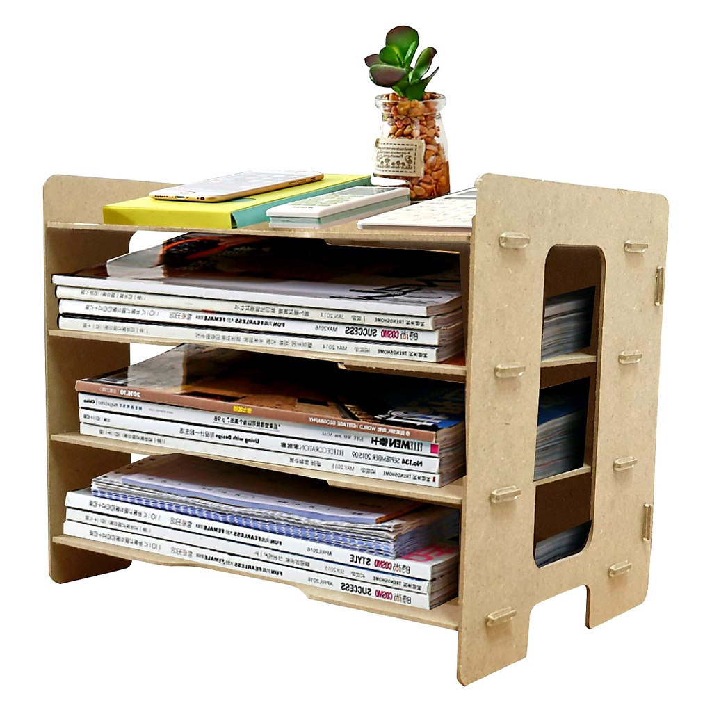 3-tier Document Rack A4 Paper Holder Letter File Organizer | Shopee ...