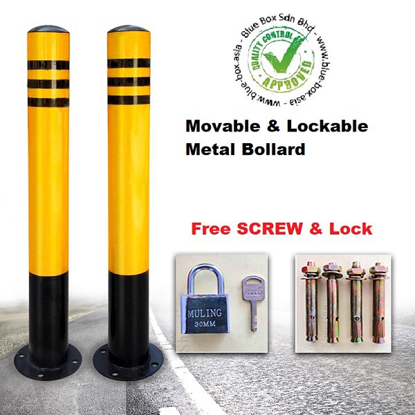 Metal Bollard Removable Heavy Duty Metal Bollard Post With Key Lock ...