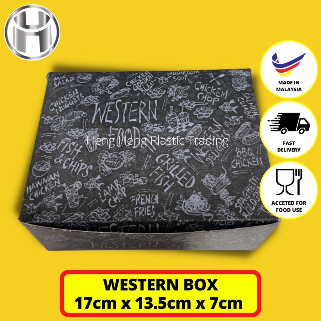 CAKE BOX WESTERN FOOD BOX THICK TEBAL/ WESTERN BOX / KOTAK WESTERN ...