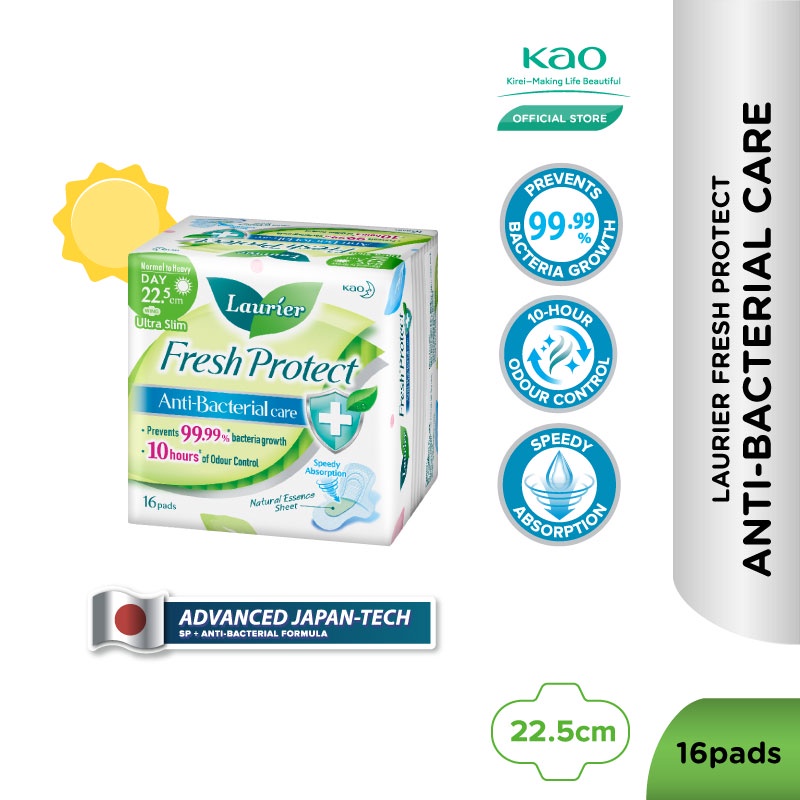 LAURIER Fresh Protect Ultra Slim (22.5cm x 16s) | Shopee Malaysia