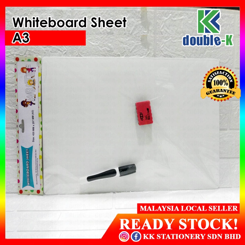 TPE WHITEBOARD SET A4/A3 RM7.30-RM10.30/SET | Shopee Malaysia