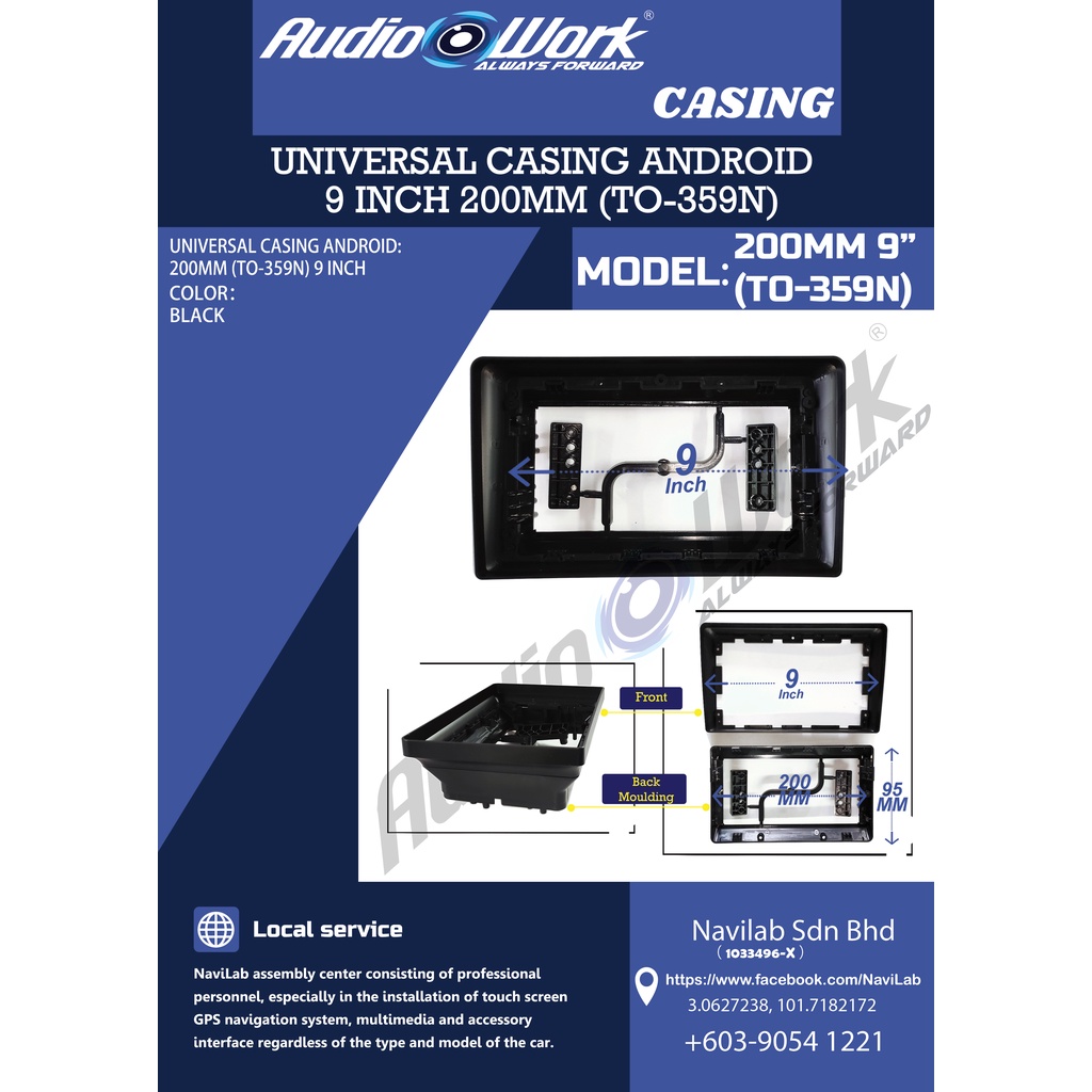 Universal Android Player Casing 200mm Flat Type 9 Inch / 10 Inch (TO-359N/TO-491T) | Shopee Malaysia