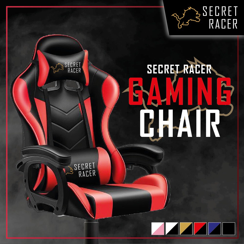 Secret Racer™ Gaming Chair Kerusi Gaming Red Black Racing Style ...