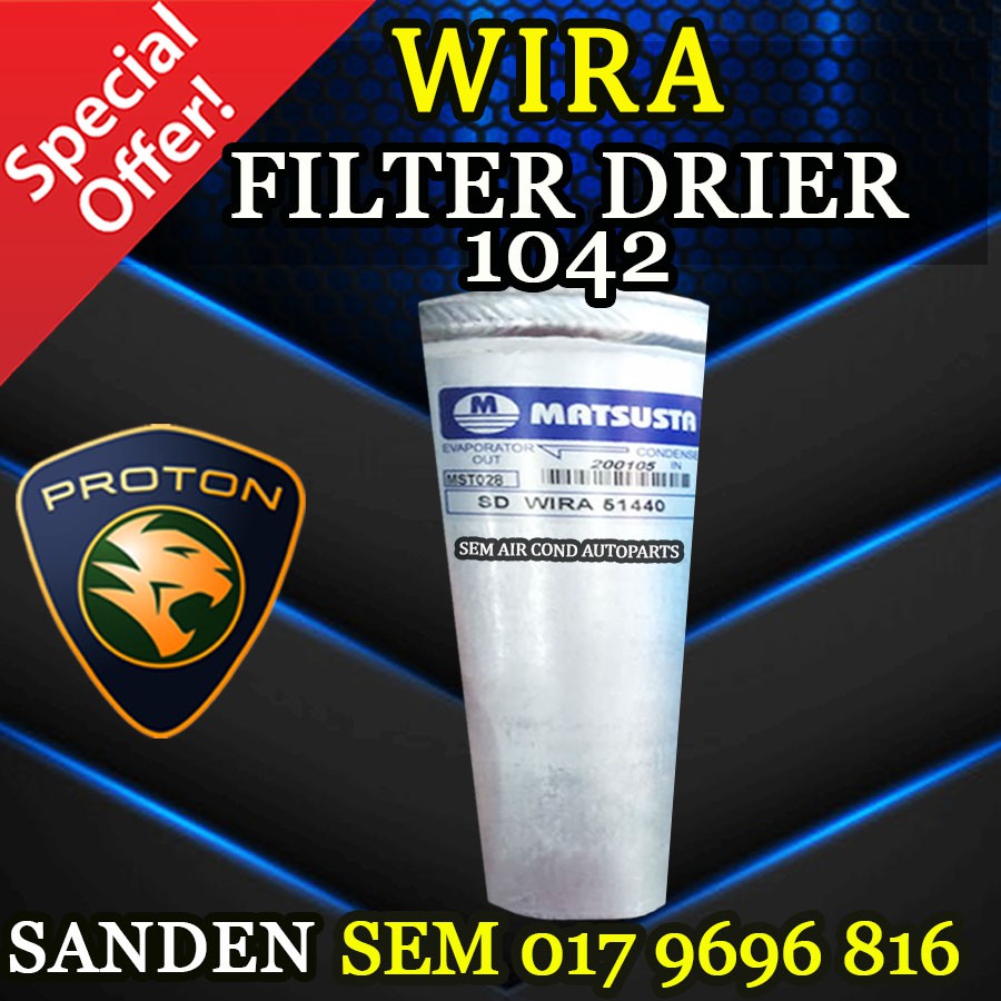 PROTON WIRA SANDEN DR1042 RECEIVER DRIER/ FILTER DRYER (CAR AIRCOND ...