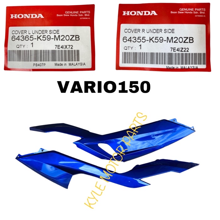 VARIO150 COVER UNDER SIDE RH LH BLUE ORIGINAL HONDA 100% | Shopee Malaysia