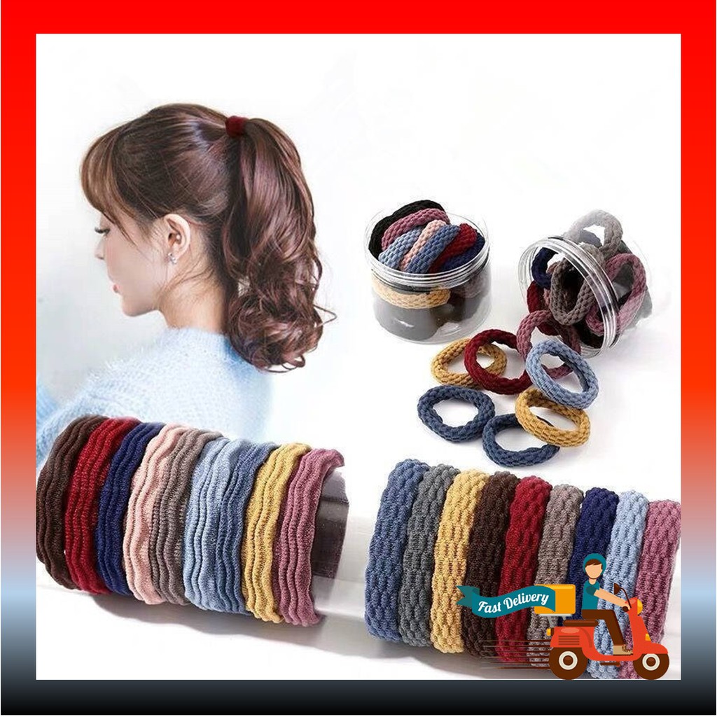 Getah Rambut Girls Hair Band Rubber Perempuan 10pcs | Shopee Malaysia
