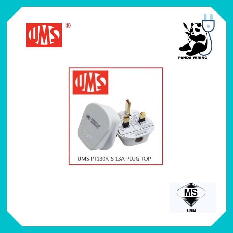 UMS PT130R-S 13A PLUG TOP SIRIM | Shopee Malaysia