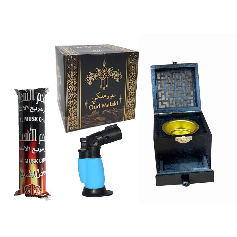 Mabkhara Set/ Starter Full Set includes 1 Mabkhara, 1 Bakhoor, 1 free ...