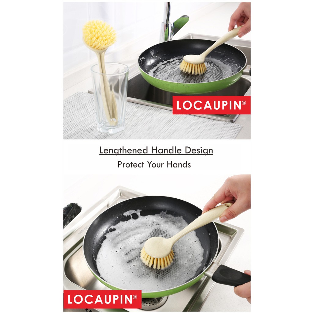 Kitchen Scrub Brush Sink Bathroom Brushes Pot Pan Cast Gas Skillet ...