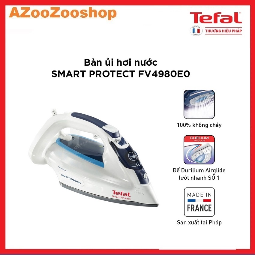 Tefal Smart Protect Steam Iron - FV4980E0 | Shopee Malaysia