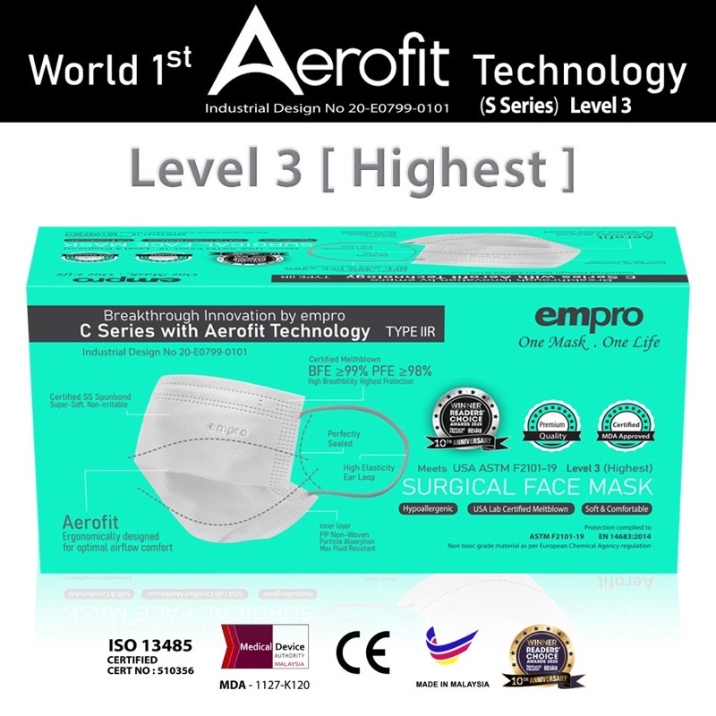 EMPRO White Surgical Face Mask | Shopee Malaysia