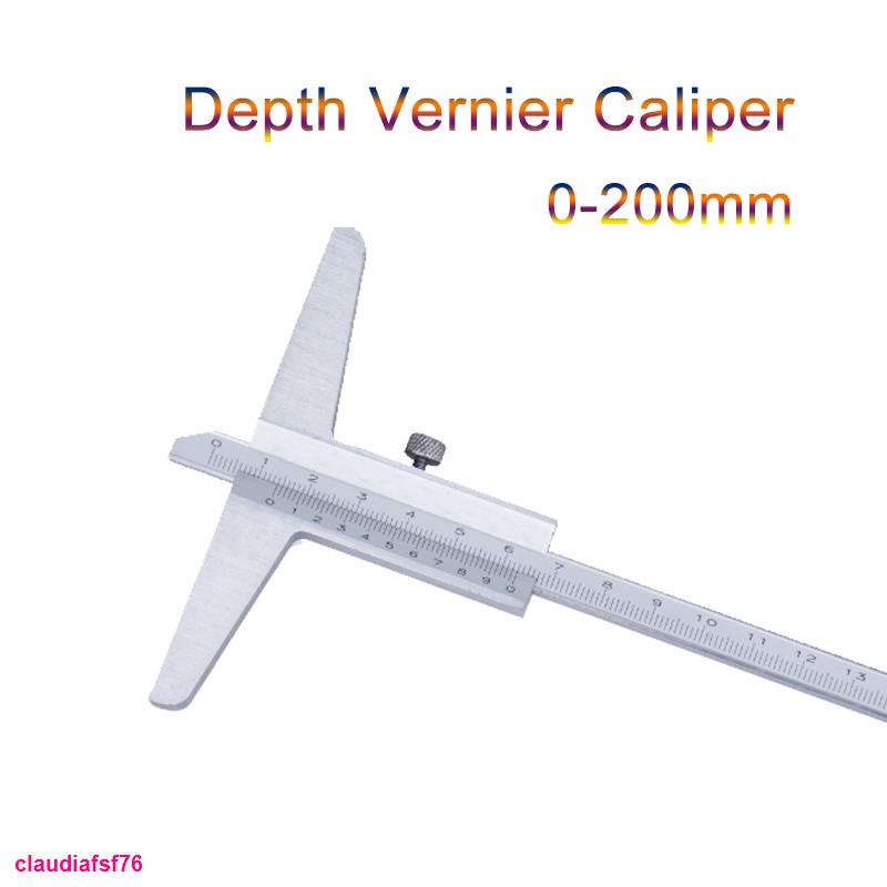 200mm 8inch Depth Vernier Caliper With Hook 0-200mm Depth Gauge Depth ...