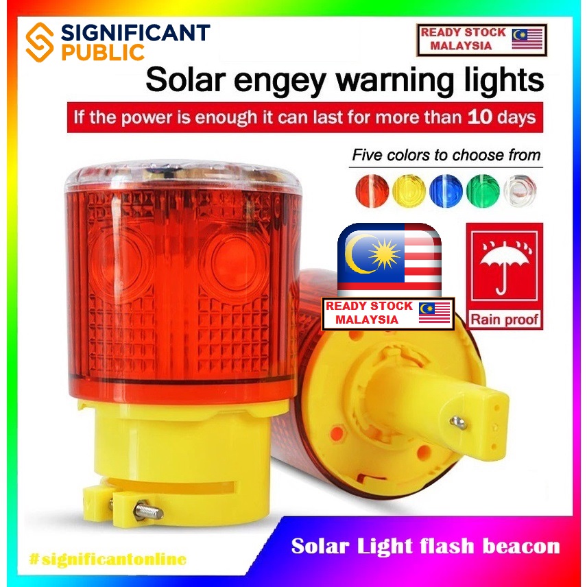 🌻 Local Stock 🌻 Rain Proof Controlled No Switch Solar Warning Flash B ...