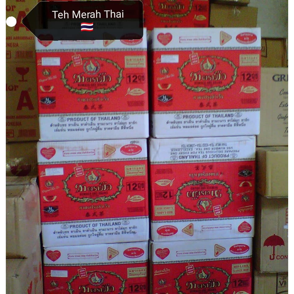 12 Pek - Teh Merah Thai | Red Tea (1kotak) | Shopee Malaysia