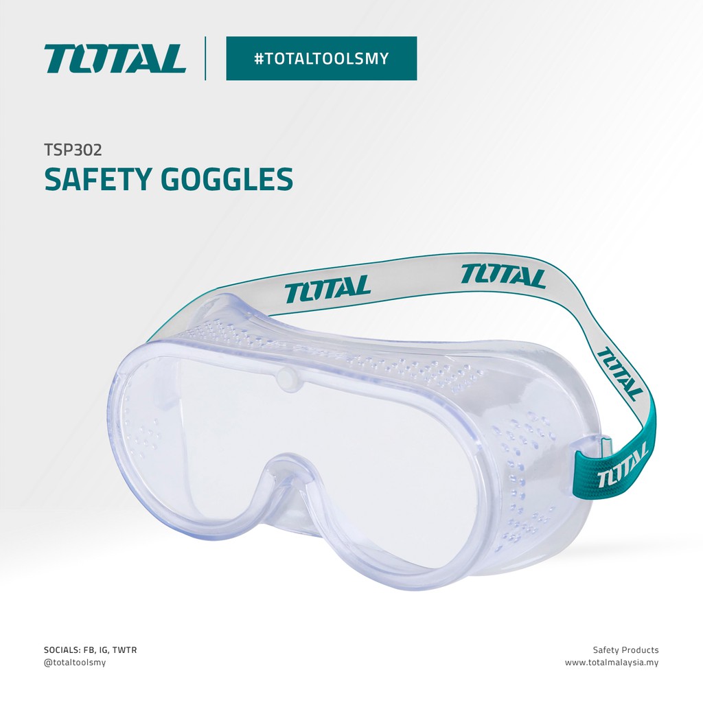 TOTAL Safety Goggles With Unique Air Hole Design Around The Frame ...