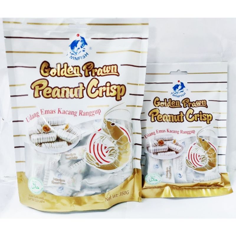 70g-350g Original Twinfish Golden Prawn Peanut Crisp Candy Gula Udang Emas Kacang Ranggup 金虾酥糖 ...