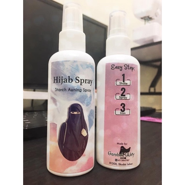 🌸Hijab Spray🌸 Starch Awning Spray Pengeras tudung | Shopee Malaysia