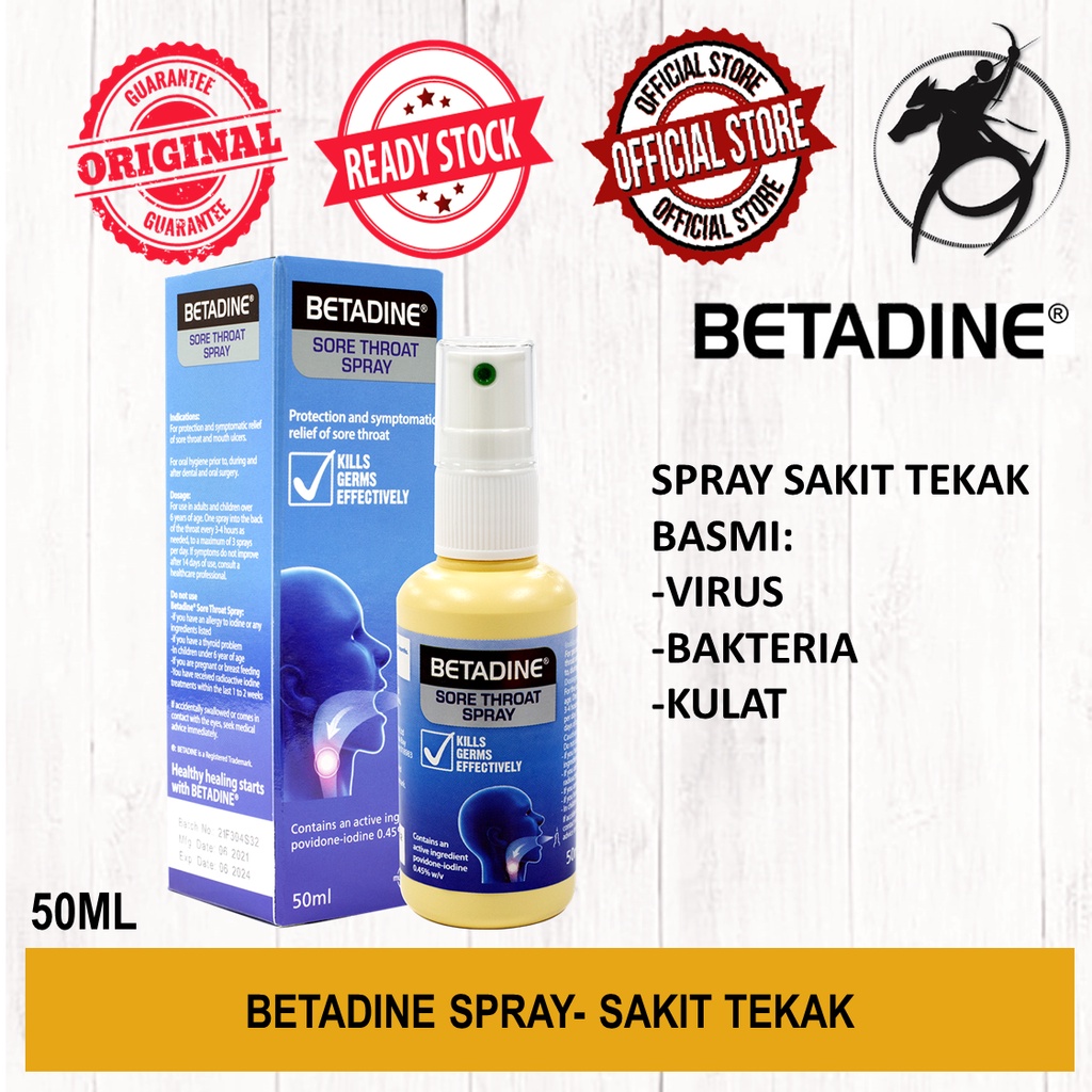 BETADINE SPRAY- SEMBURAN SAKIT TEKAK DISEBABKAN VIRUS | Shopee Malaysia
