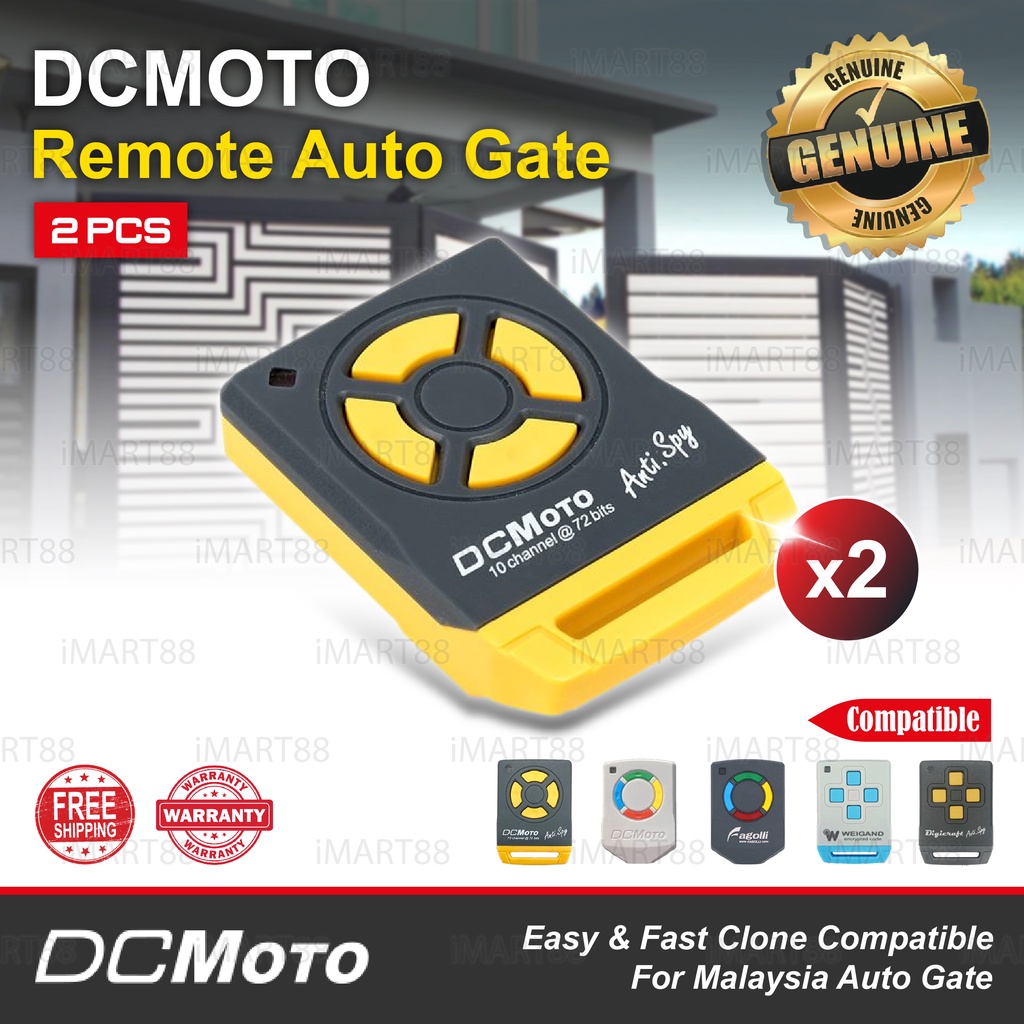 2pcs DCMOTO Remote Control Auto Gate Duplicator Compatible Malaysia ...