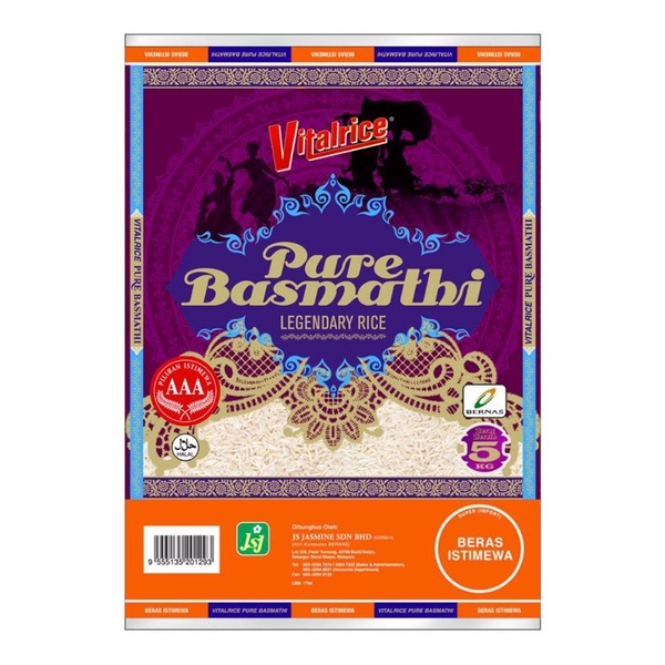 100% Original Beras 5kg Pure Basmathi | Shopee Malaysia
