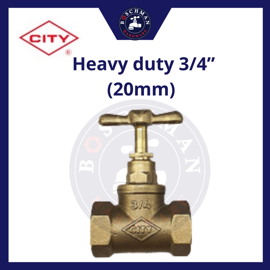 CITY VIP Brass Stopcock Stop Valve Bib Water Tap Kepala Paip Air Pili ...