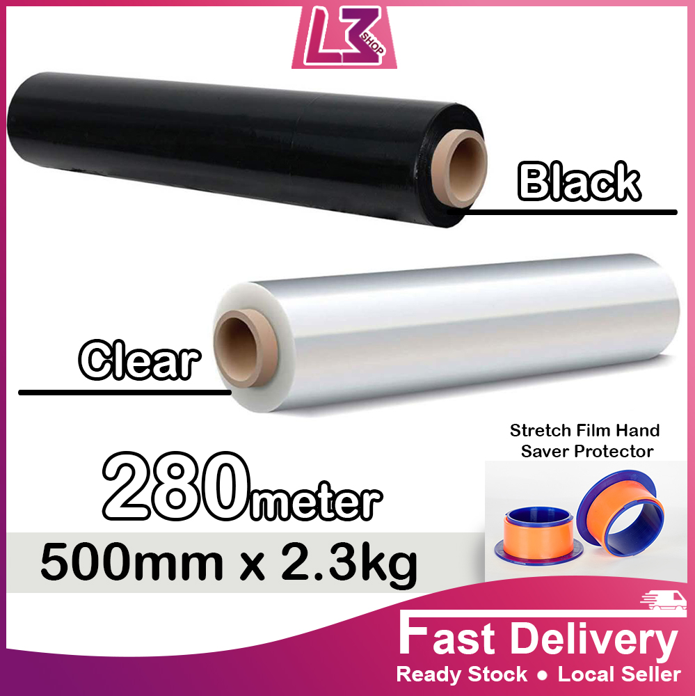 Ready Stock 500mm Stretch Film Wrapping Film Plastic Pallet Wrap (2.3Kg ...