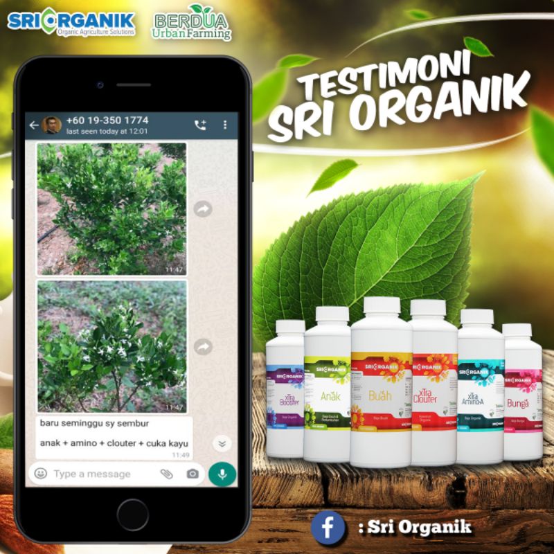 Siri Produk Sri Organic -Sri Anak/Sri Bunga/Sri Buah/xTra Clouter/xTra ...