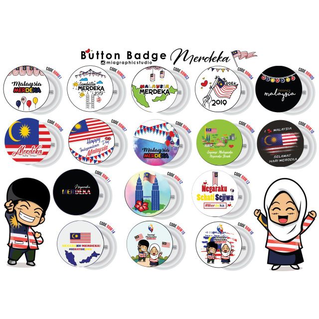 🇲🇾 Button Badge Merdeka RM1 sahaja 🇲🇾 | Shopee Malaysia