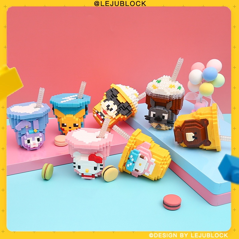 【LEJUBLOCK】milk tea cup duffy building blocks linabell stellalou nano ...
