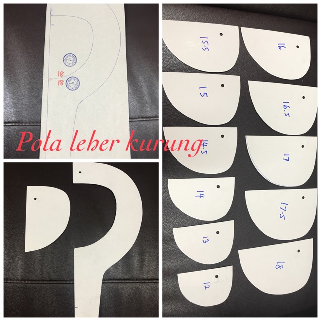 POLA BAJU khas POLA LEHER 11 SAIZ POLA LAPIK LEHER &LUBANG LEHER KURUNG ...