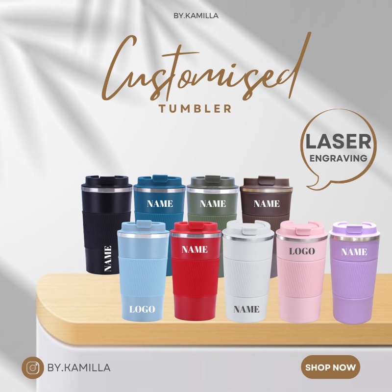 Laser Engrave Coffee Tumbler Mug Flask Customised - Ready in 1 day ...