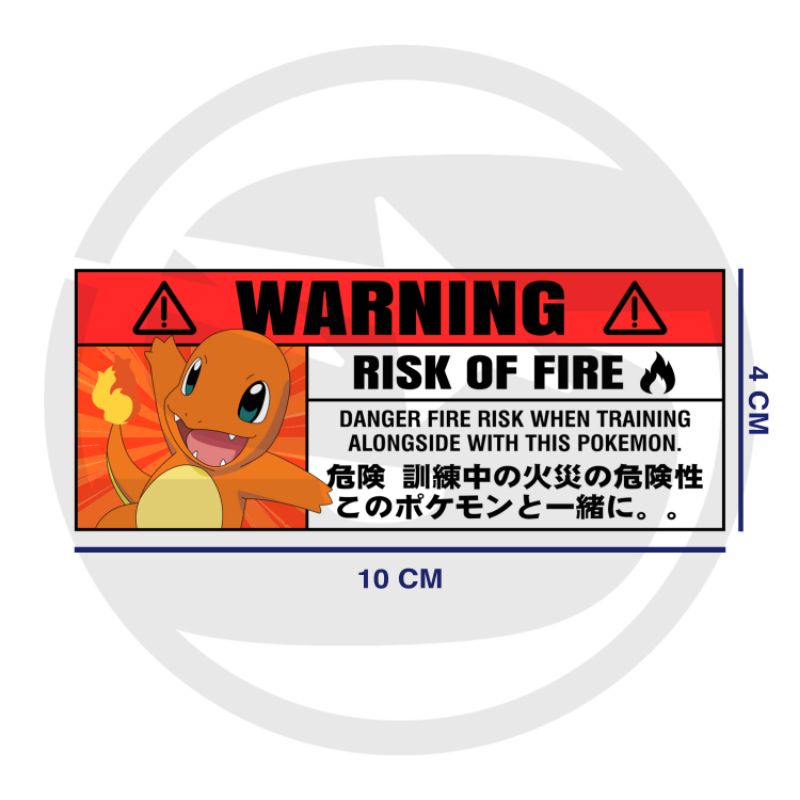 Pokemon High Voltage Pikachu Warning Sticker | Shopee Malaysia