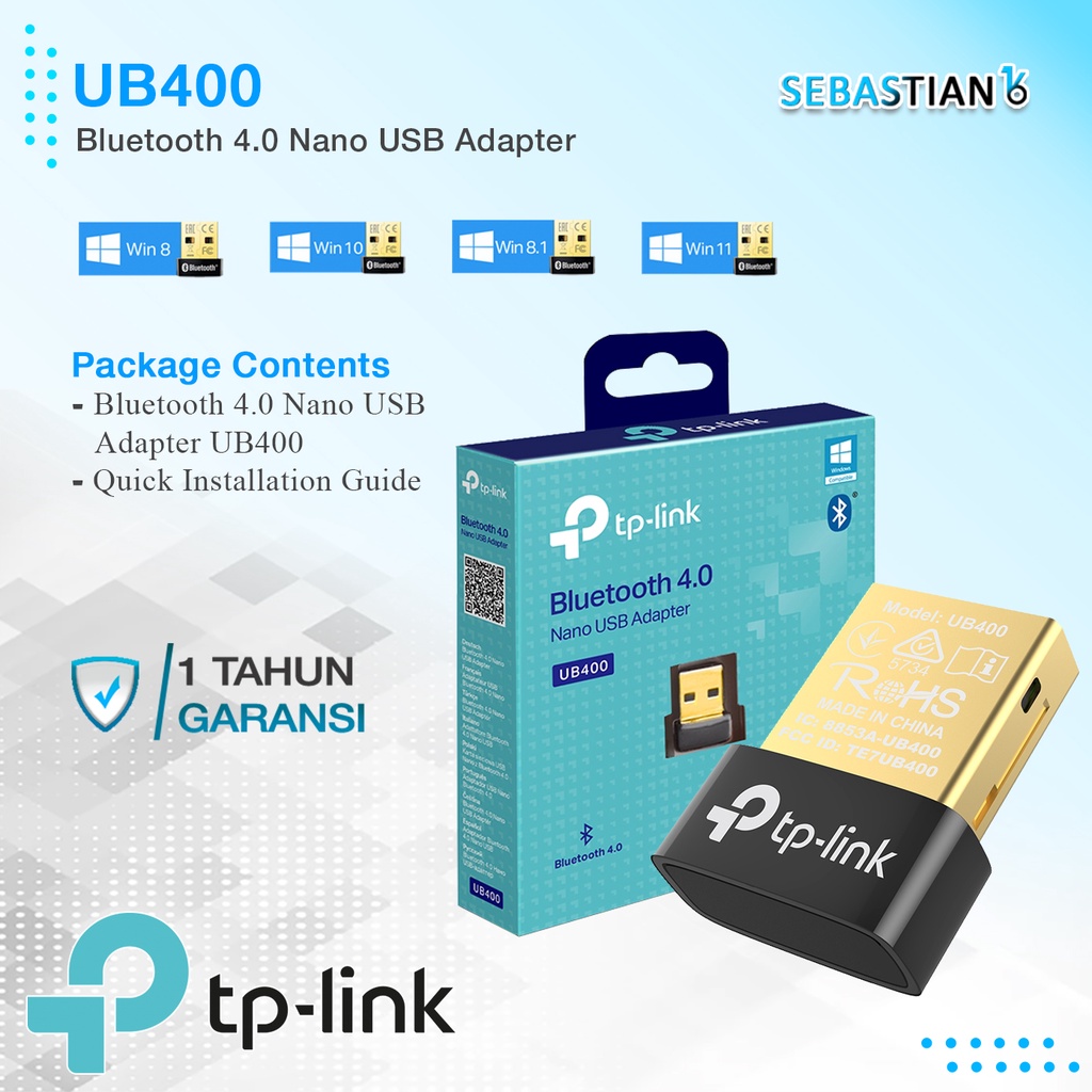 Tp-link UB400 Dongle USB Bluetooth V 4.0 NANO USB Adapter | Shopee Malaysia