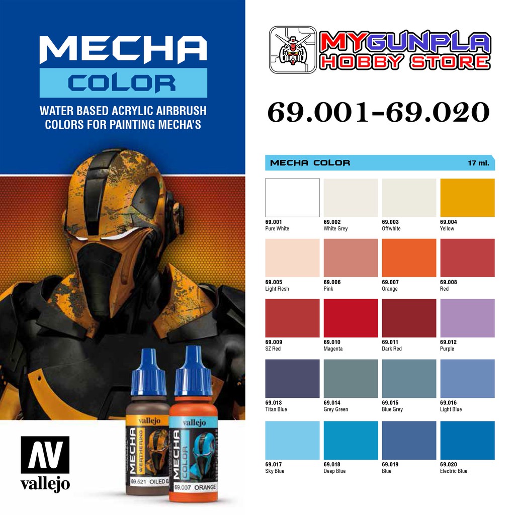 AV Vallejo Mecha Color & Mecha Weathering Color 17ml | Shopee Malaysia