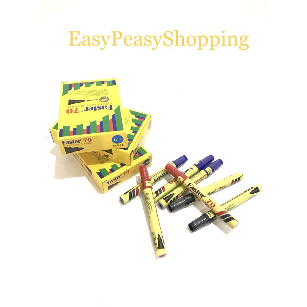 Faster 70 Permanent Marker /Marker Pen /Pen Tulis /Pen (READY STOCK ...