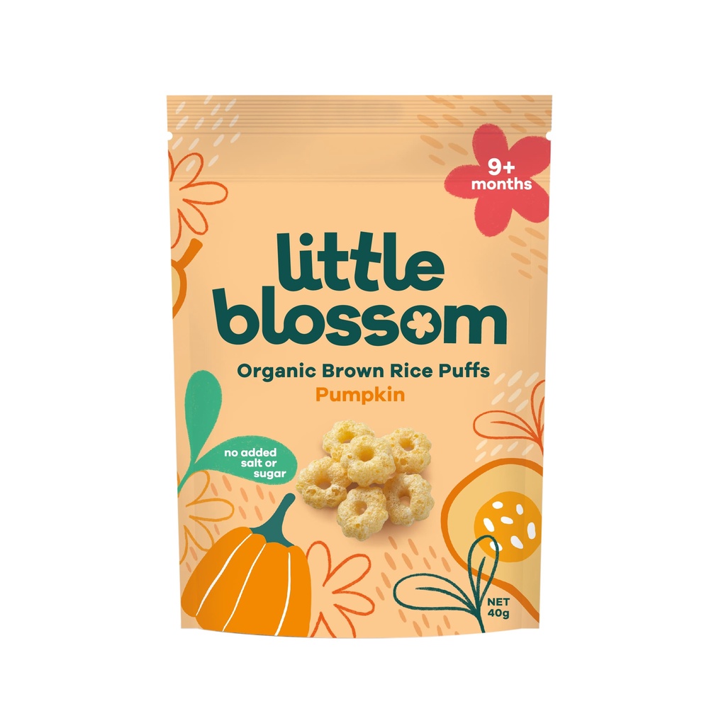 Little Blossom Organic Baby Puffs - Pumpkin (40g) | Shopee Malaysia