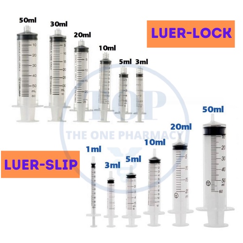 Disposable Syringe/ Picagari 1ML 3ML 3CC 5ML 5CC 10ML 10CC 20ML 50ML Luer Lock Luer Slip ...