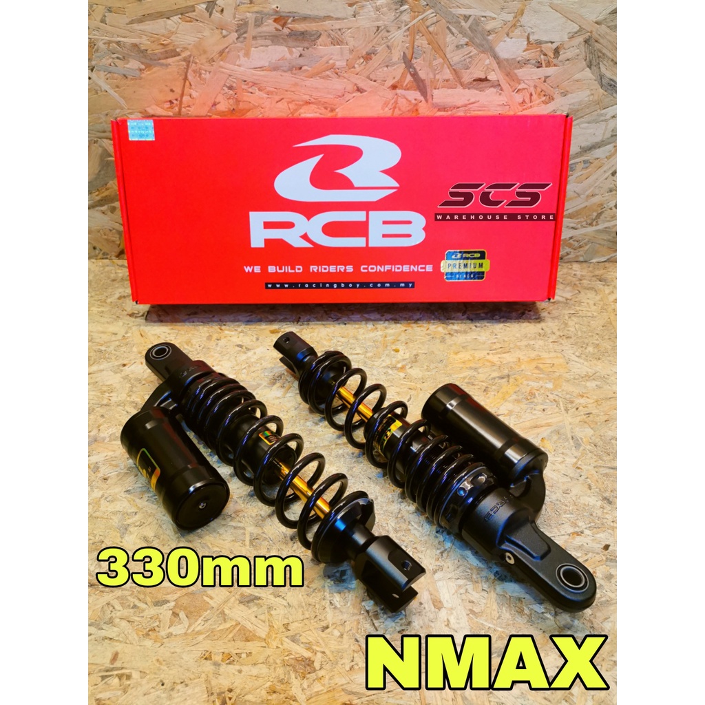 Absorber RCB NMAX V1 330mm MB2 Black Gold Color Hitam Emas Monoshock N ...