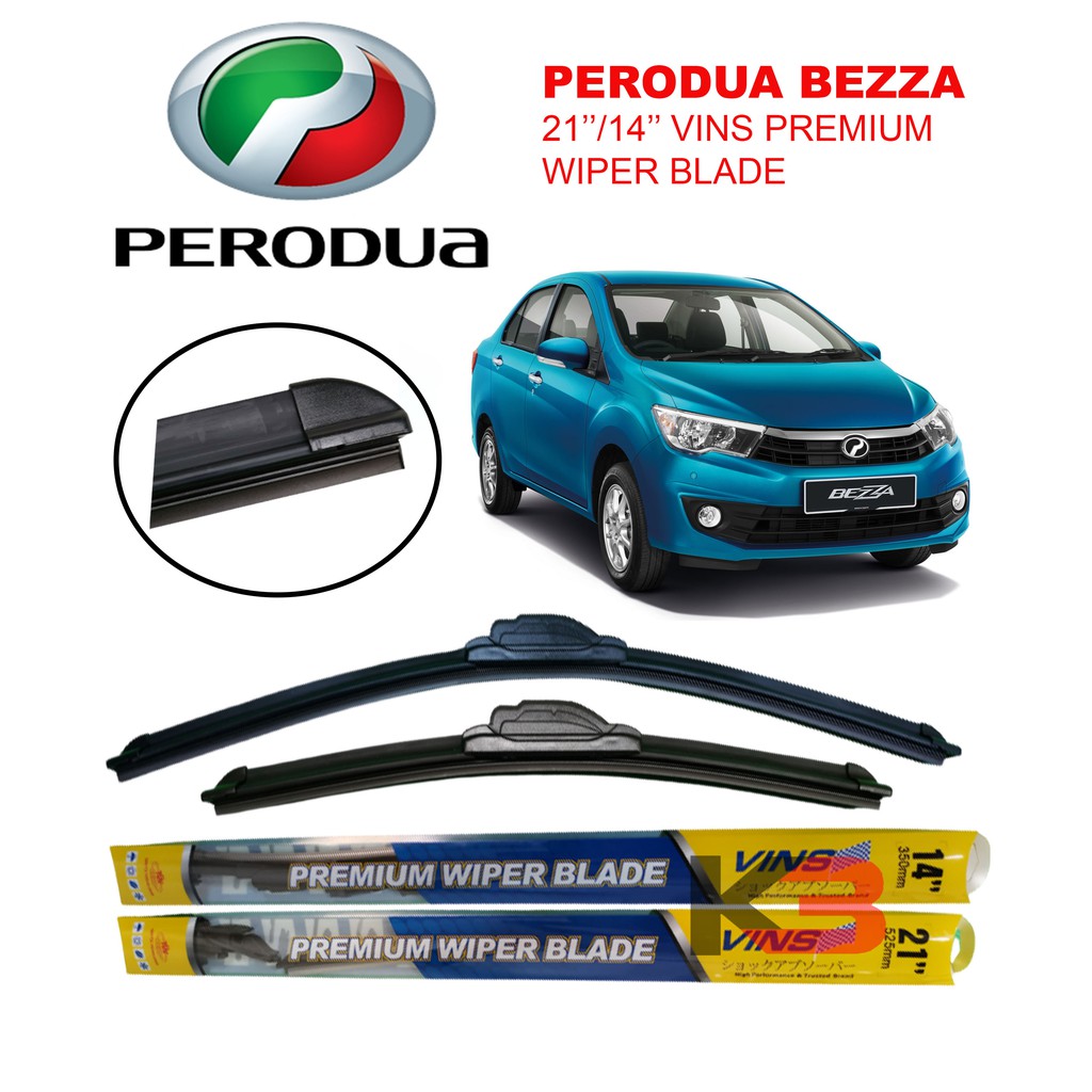 PERODUA BEZZA 21''/14'' VINS PREMIUM WIPER BLADE | Shopee Malaysia