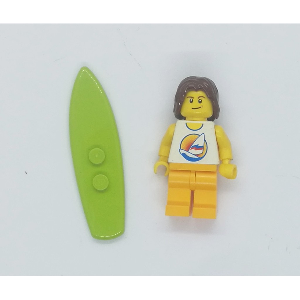LEGO Minifigure Beach Boy with a Surfboard - Original and New | Shopee ...