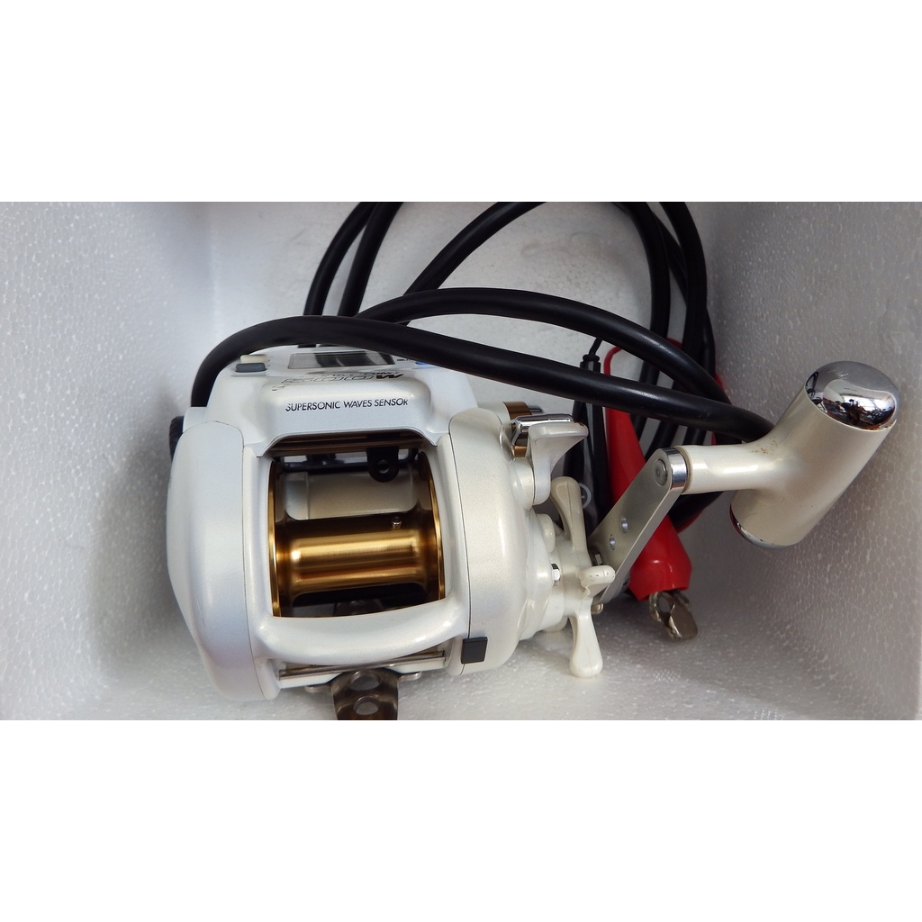 AUTO JIGGING DAIWA Super Tanacom-X 500W Big Game with Cable used Electric Reel Made in Japan 12v ...