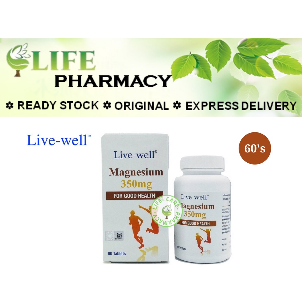 Live-well Magnesium 350mg 60's {Expiry: 2027} | Shopee Malaysia