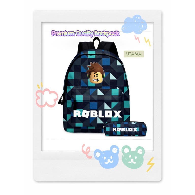 PREMIUM QUALITY TUITION BAG Roblox Backpack School Lightweight Casual ...