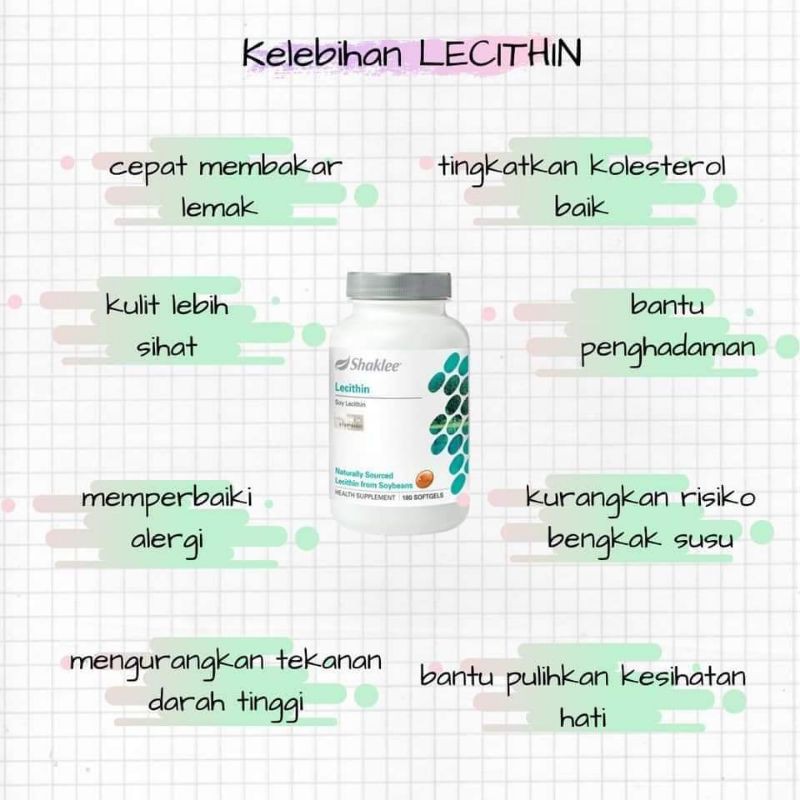 Lecithin Shaklee (180 capsules) + Free gift | Shopee Malaysia