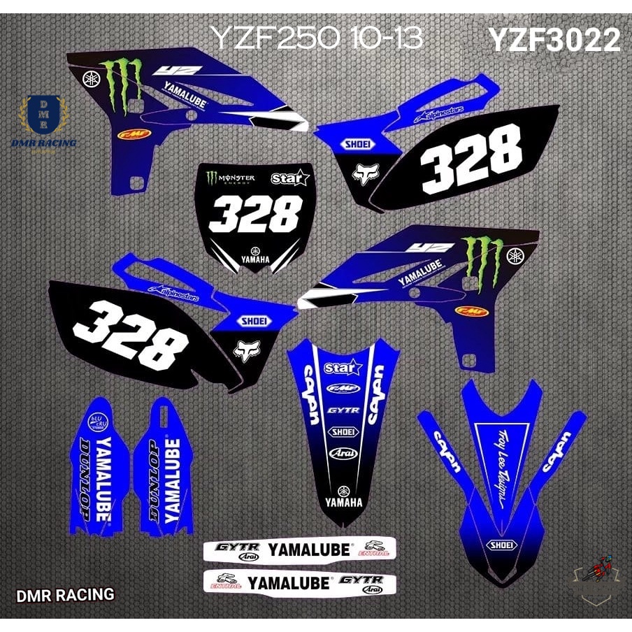YAMAHA YZF250 YZ250F Year 2010-20013 3M Body Sticker Decal Custom ...