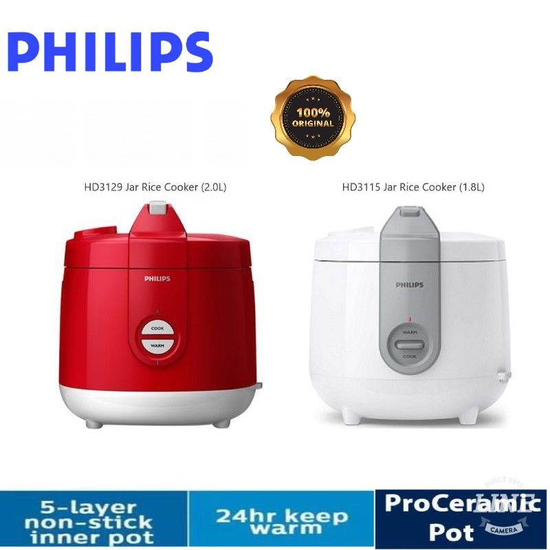 Philips HD3129 (2.0L) / HD3115 (1.8L) Jar Rice Cooker | Shopee Malaysia