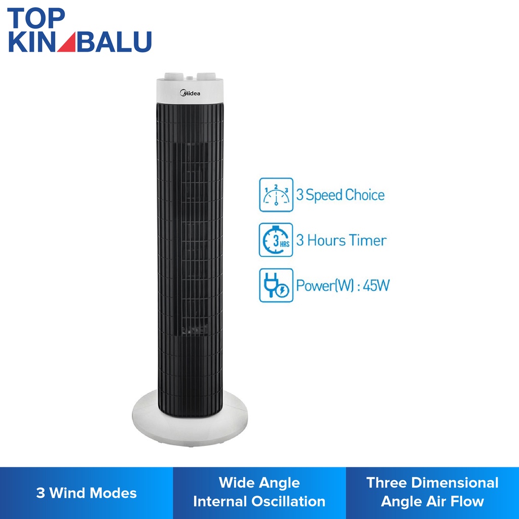 MIDEA MTF-101K 3-SPEED TOWER FAN | Shopee Malaysia