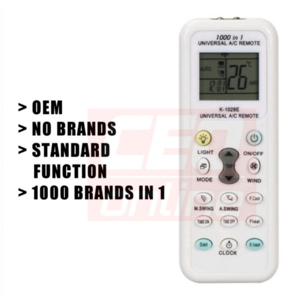 CEO 🇲🇾 Universal Aircond Remote Control Air Conditioner All Brands 1000 ...