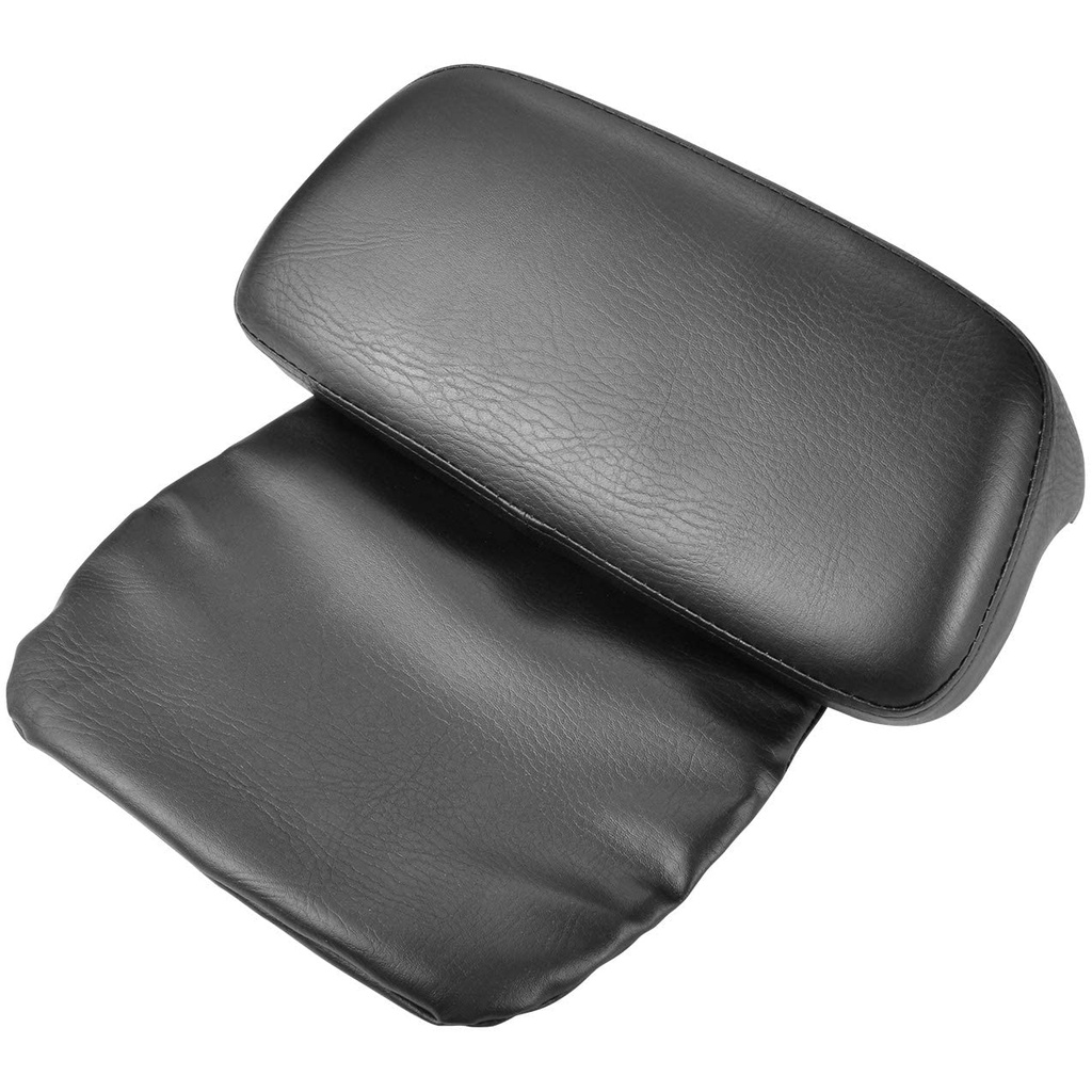 KATUR Motorcycle Rear Backrest Pad Black PU Synthetic Leather & Foam ...