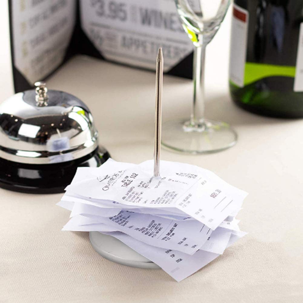 Stainless Steel Restaurant Receipt Holder/ Receipt Check Spindle/ Desk ...